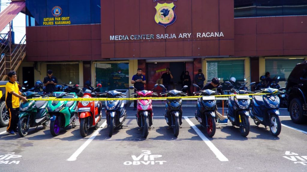 Polres Karawang Ringkus 5 Maling Motor, 9 Unit Kendaraan Hasil Curanmor ...